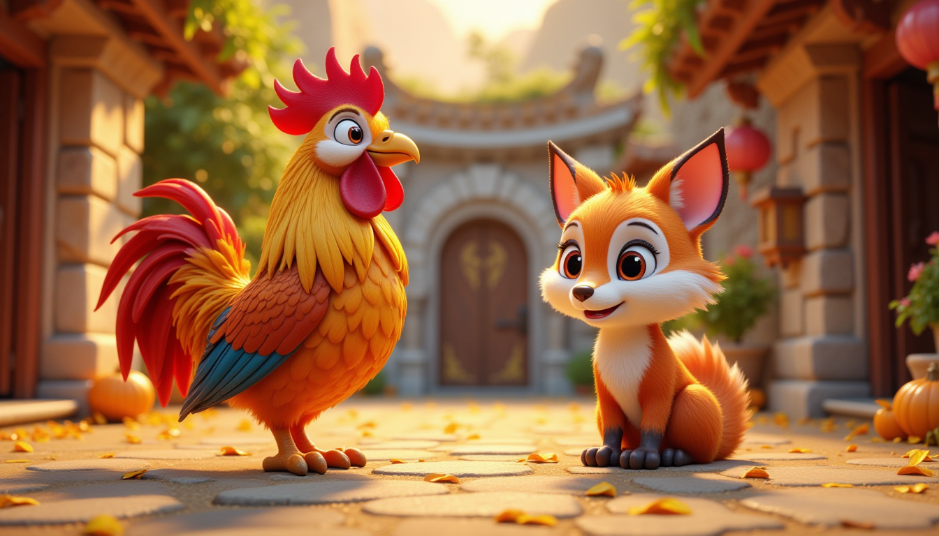 The Magical Adventure of Golden Rooster and Enchanted Fox | Kidslaby